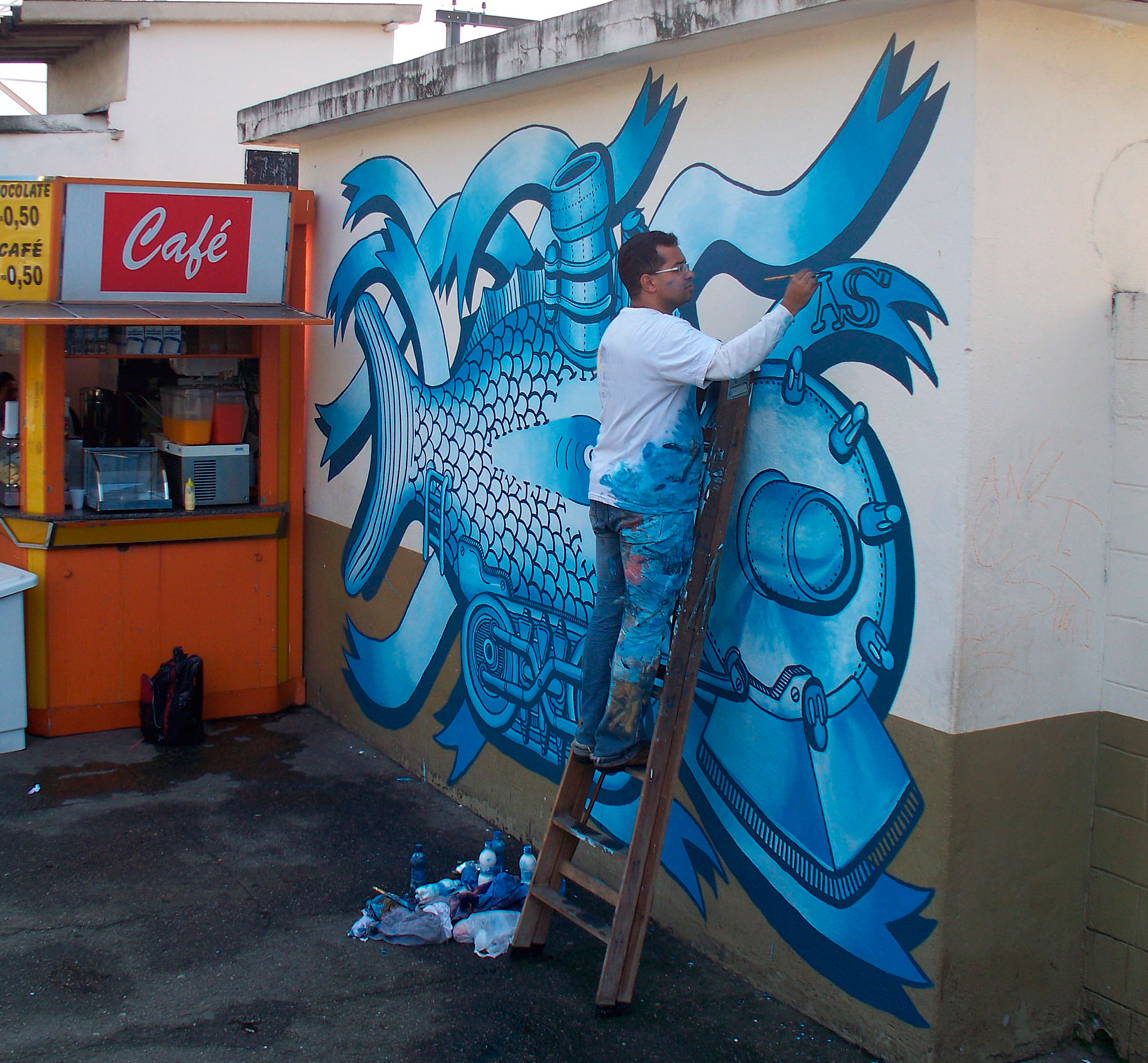 Conheça o artista “Galo” e seus graffitis surreaisArtista Galo e seus ...