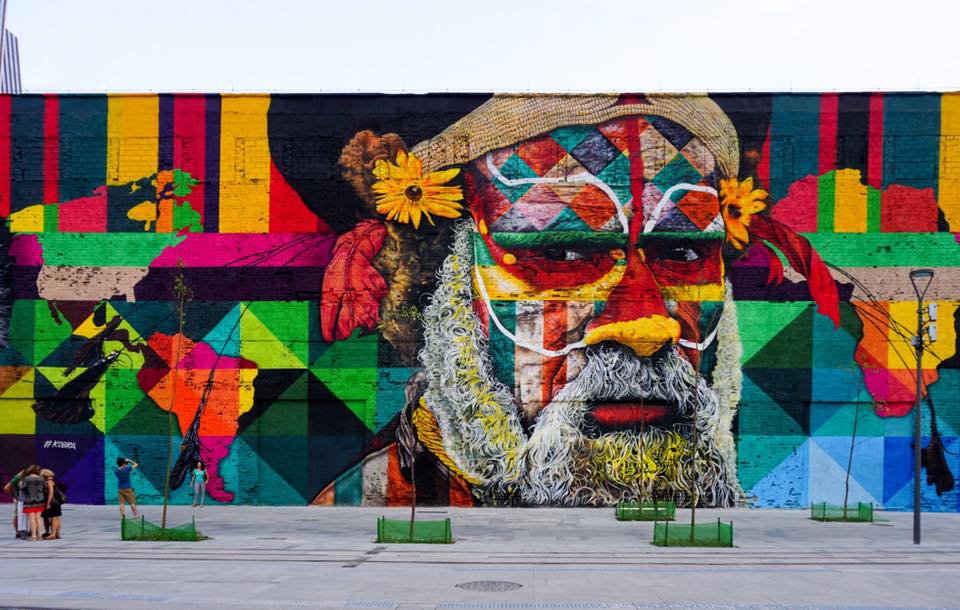 Mural incrível do artista Eduardo Kobra no RIO 2016Mural incrível do ...